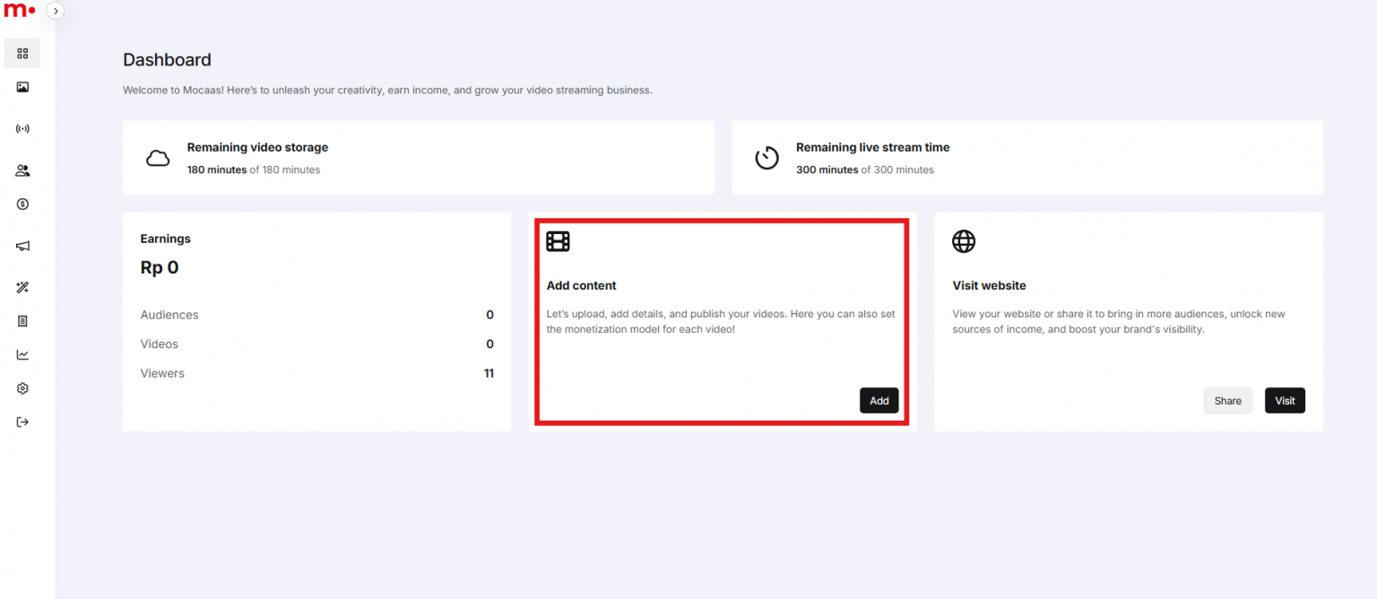 Tutorial : Dashboard Mocaastv - Mocaas Blog